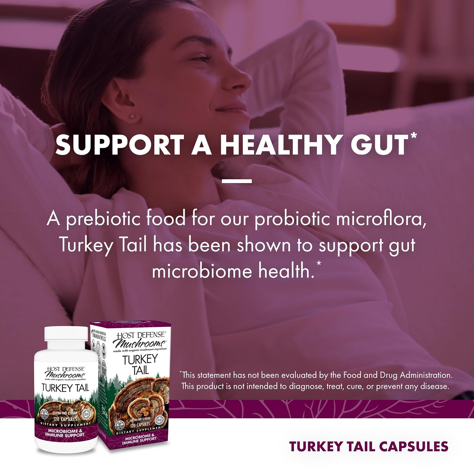organic turkey tail capsules for vitality