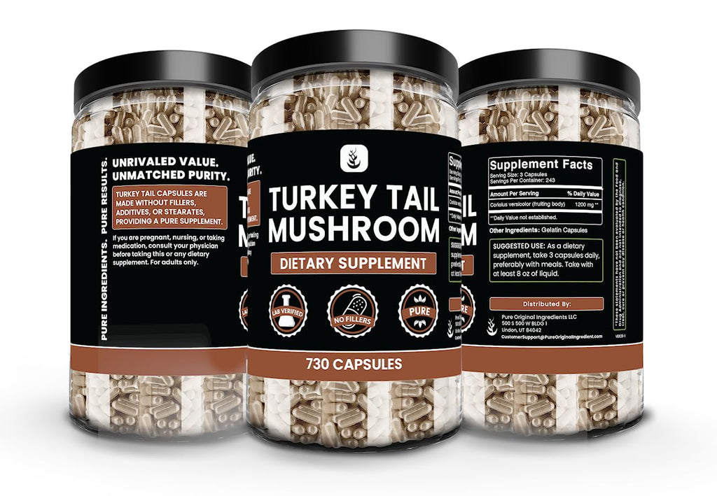 Organic Turkey Tail Mushroom capsules