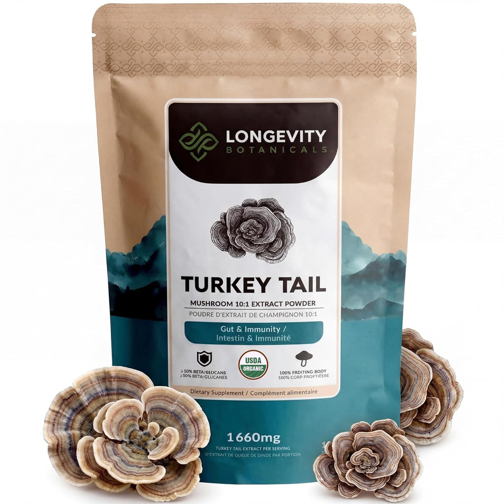 organic turkey tail mushroom powder