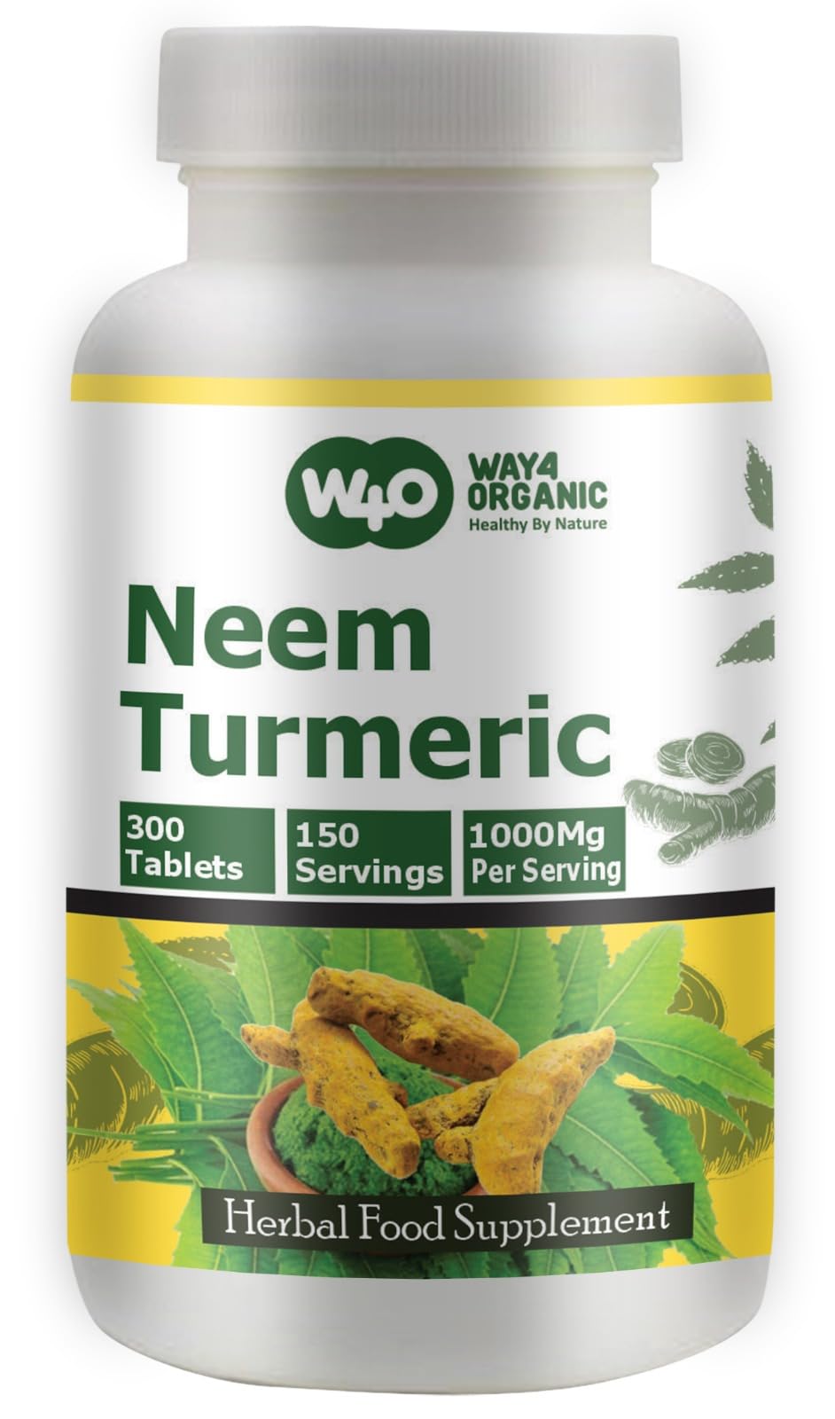 Organic turmeric and neem supplement