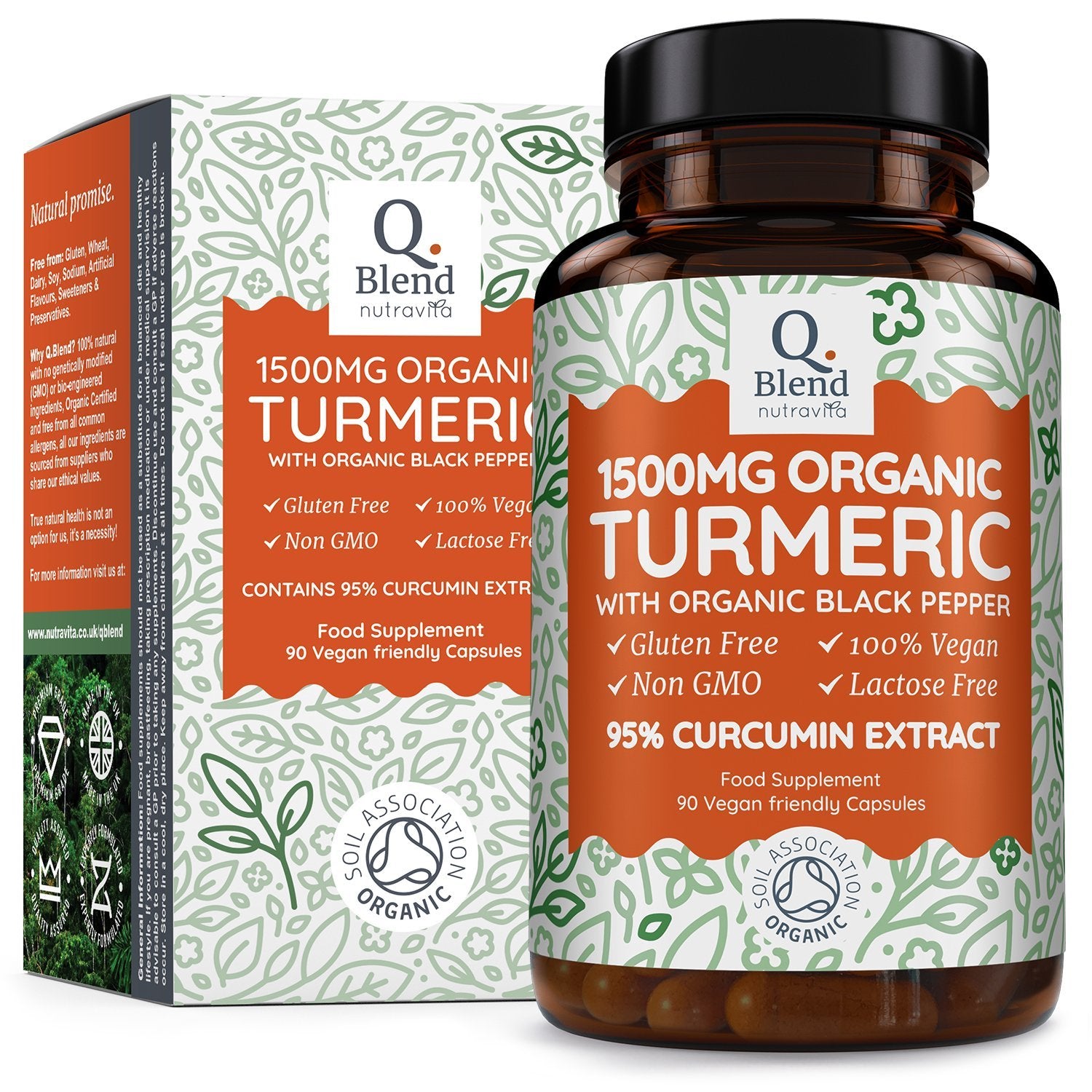 Organic turmeric capsules for wellness