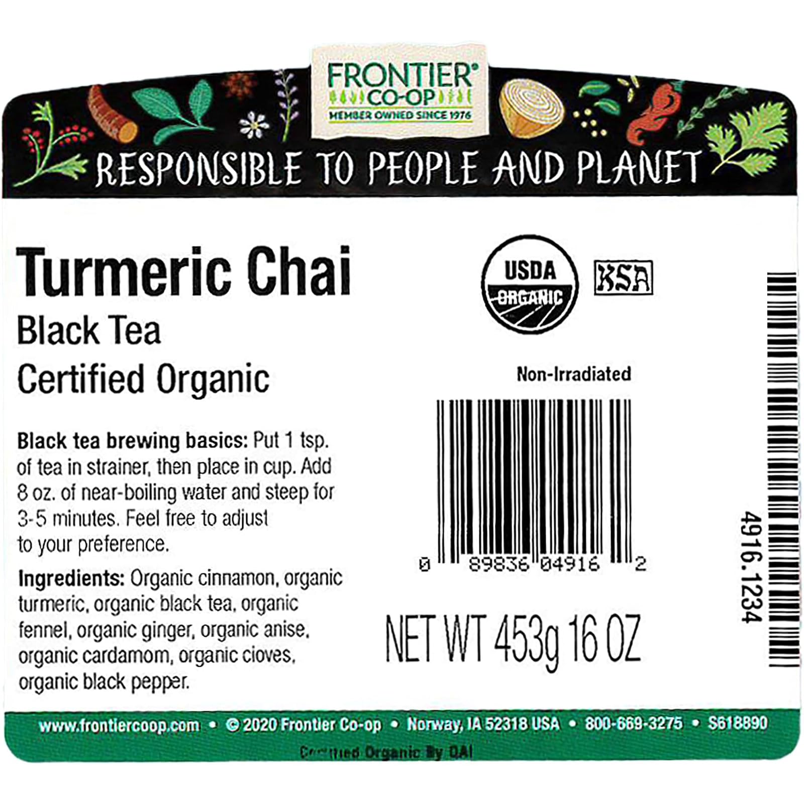 organic turmeric chai tea for wellness