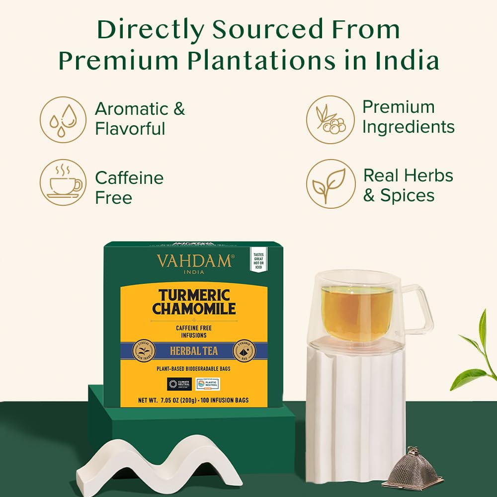 organic turmeric chamomile tea blend