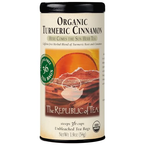 Organic turmeric cinnamon herbal tea bags