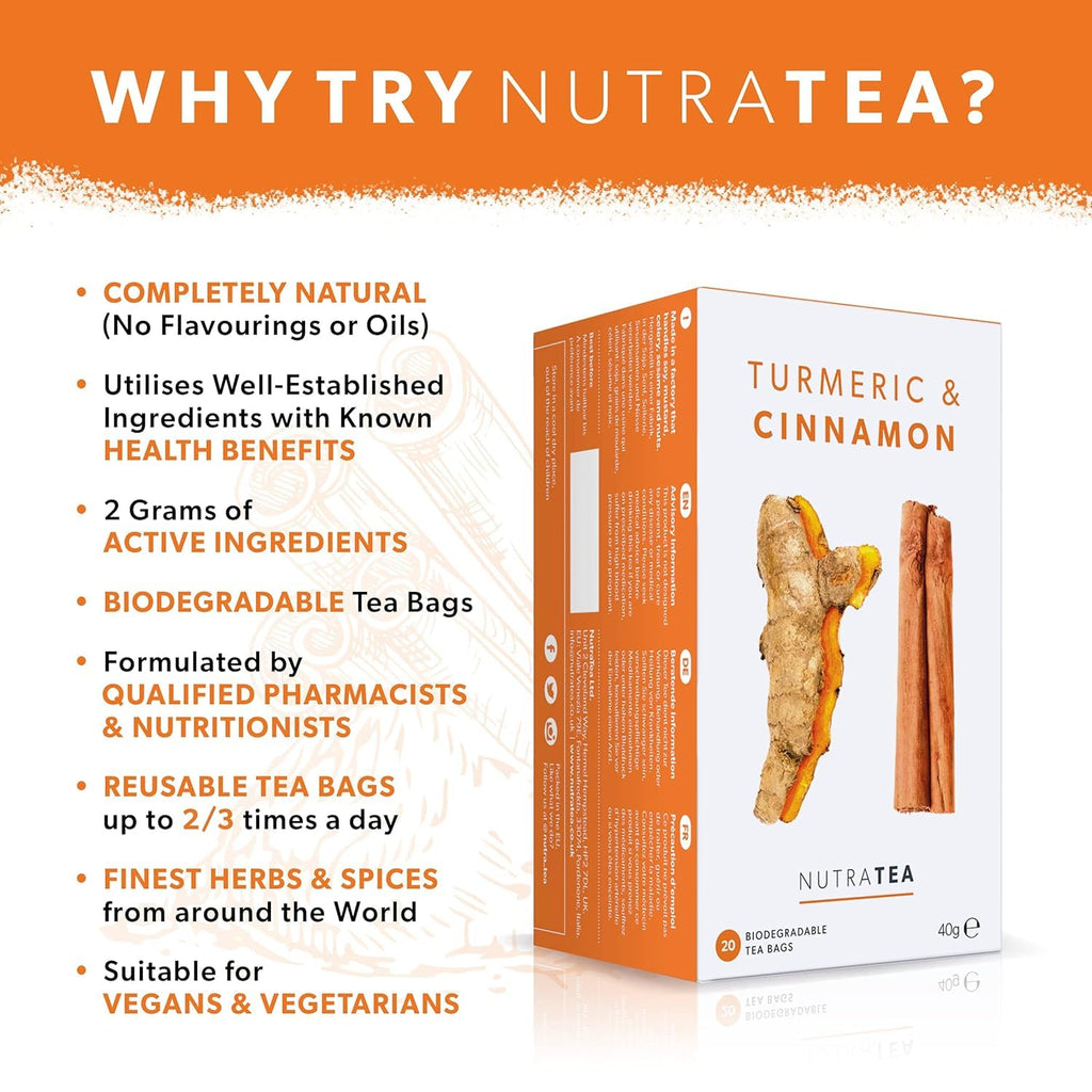 organic turmeric cinnamon tea infusion