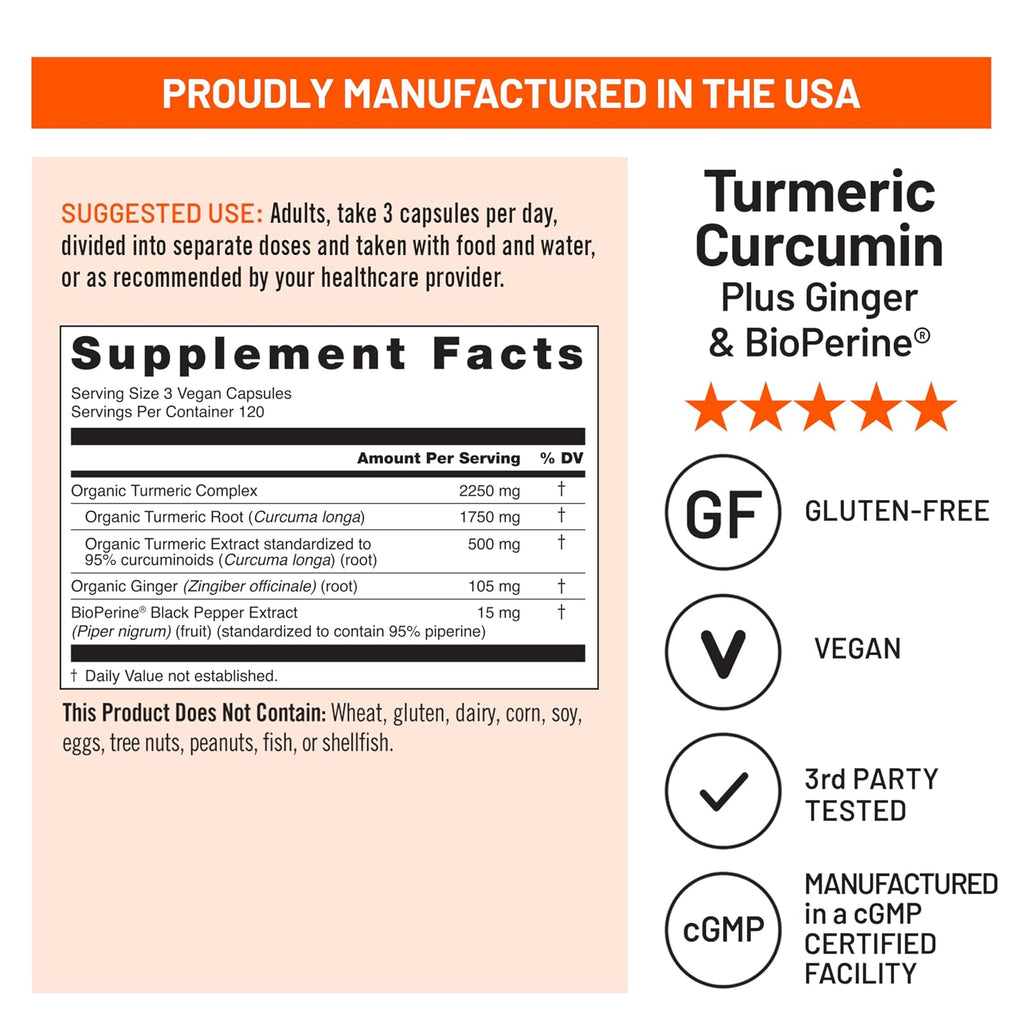 organic turmeric curcumin for inflammation