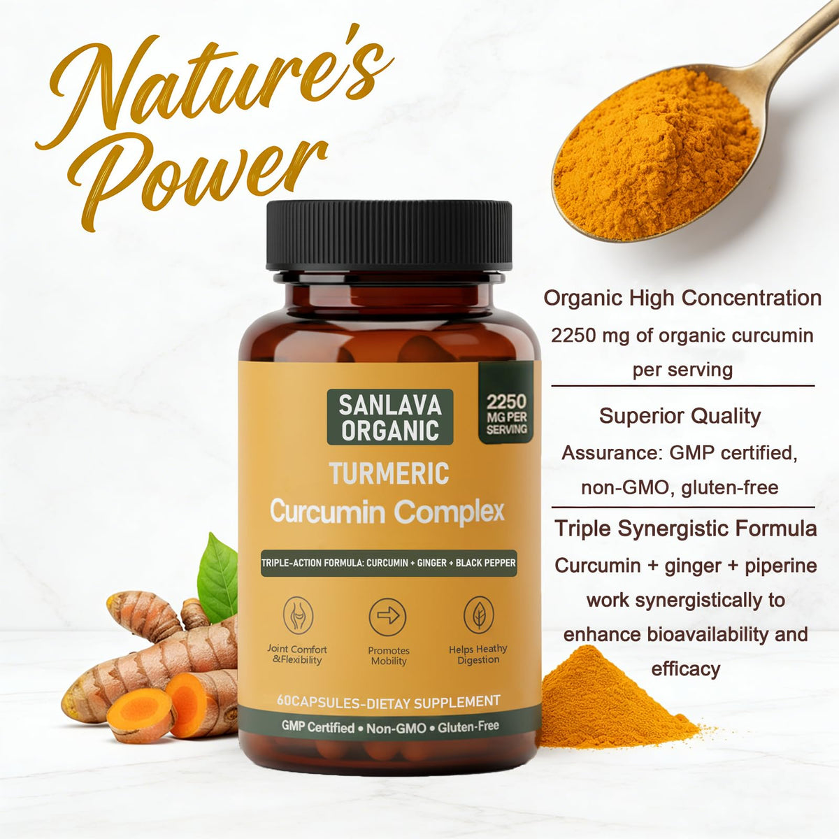 organic turmeric curcumin for joint support