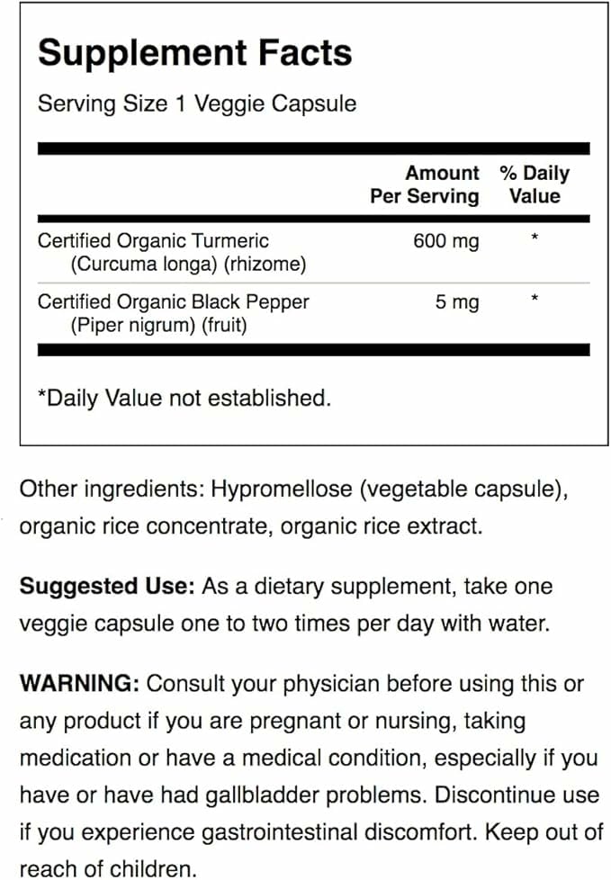 organic turmeric curcumin supplement benefits