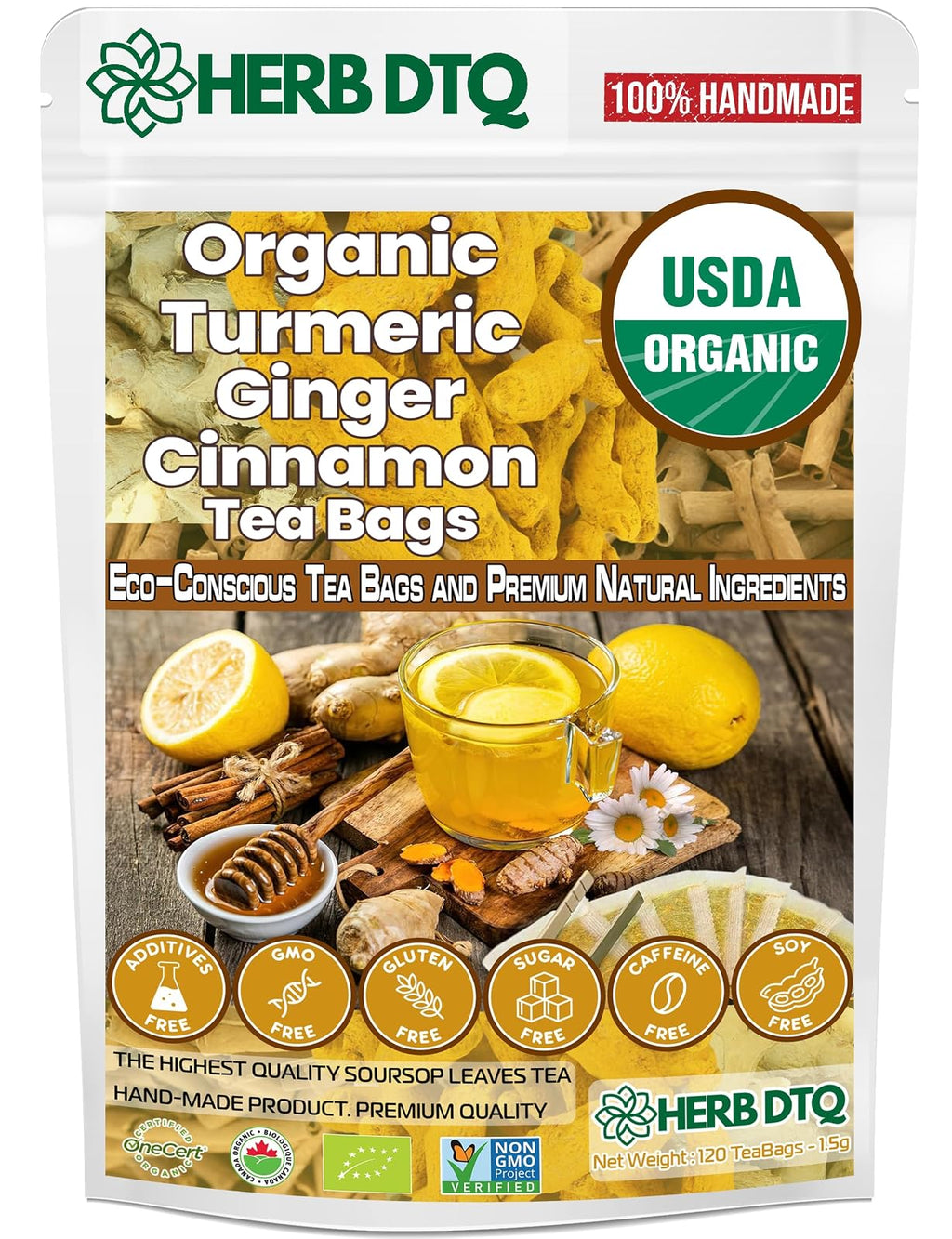 organic turmeric ginger cinnamon tea bags