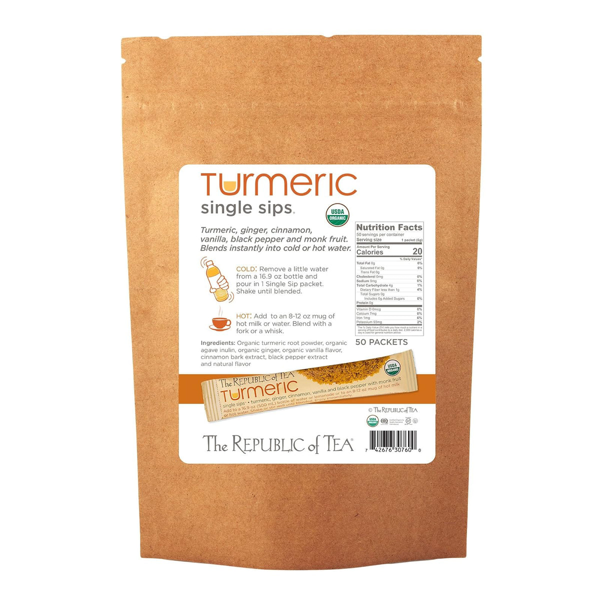 organic turmeric herbal tea sips