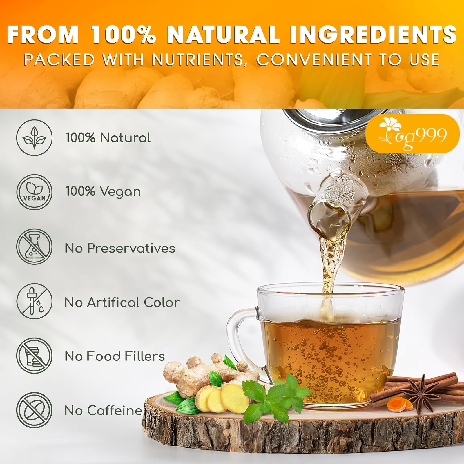 organic turmeric tea with cinnamon