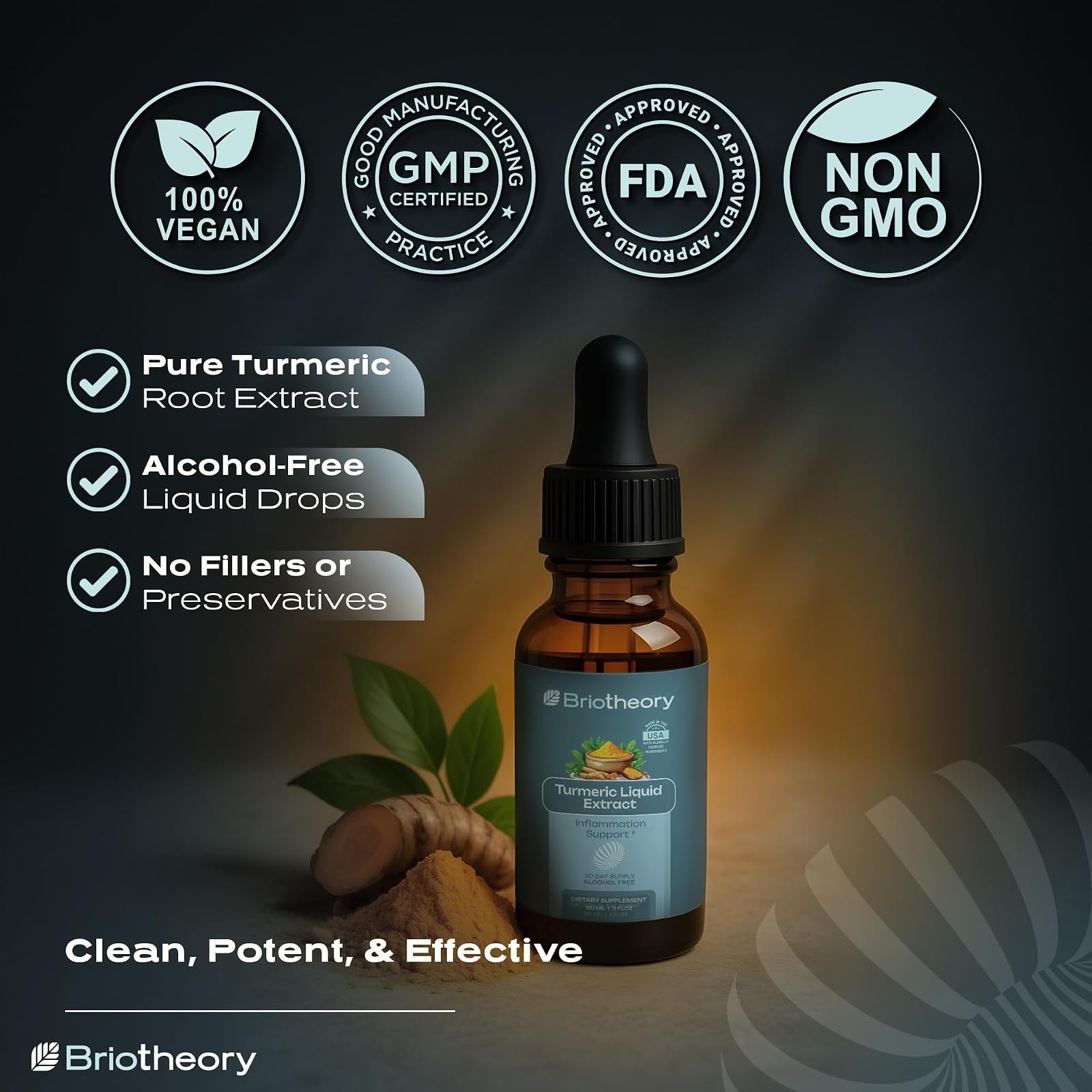 Organic turmeric tincture for immunity