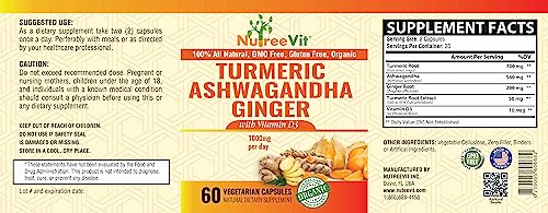 Organic turmeric with ashwagandha benefits