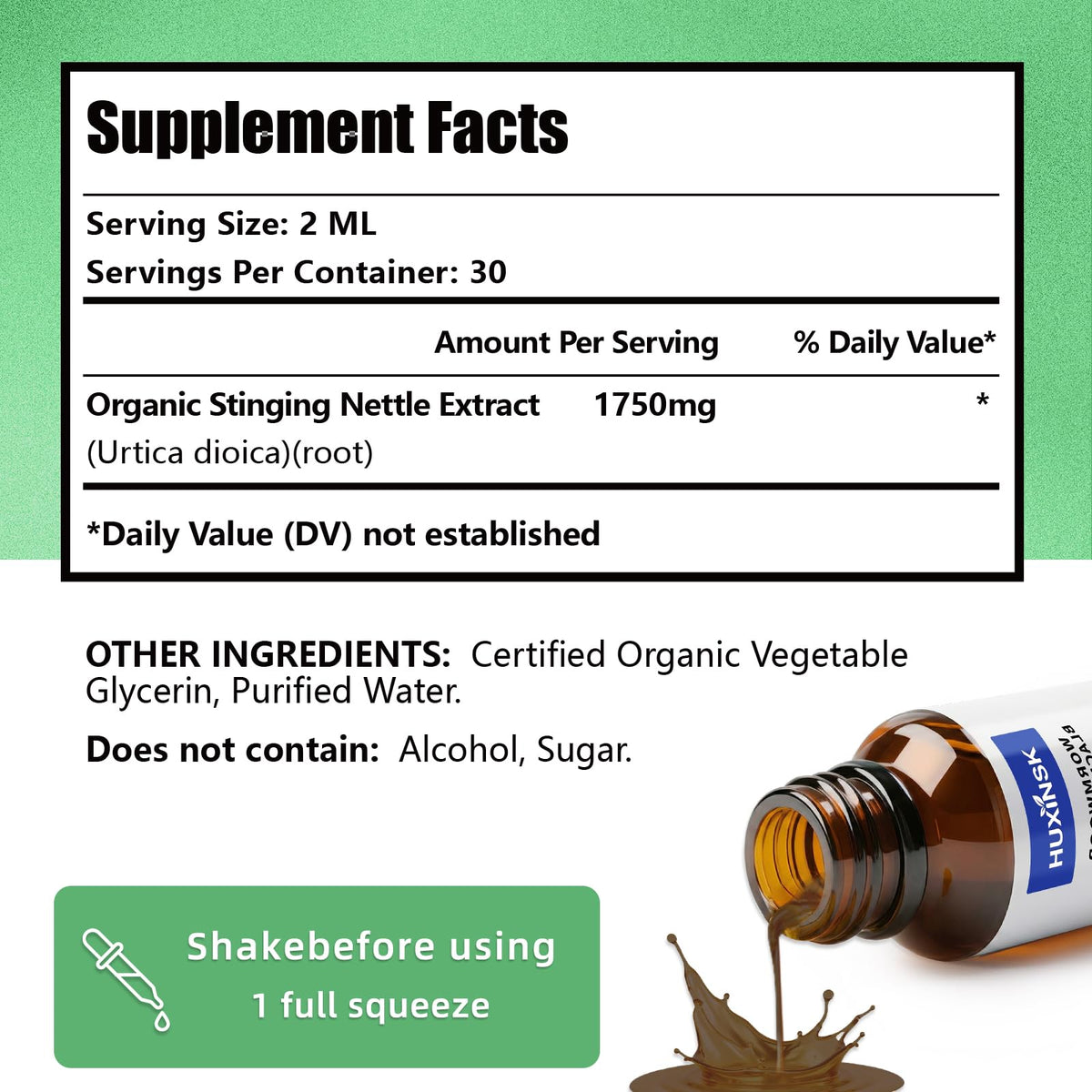Organic Urtica Dioica tincture for wellness