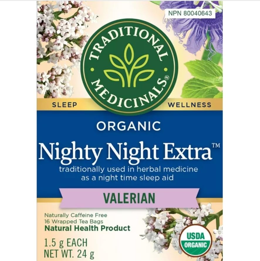 Organic valerian herbal tea for sleep