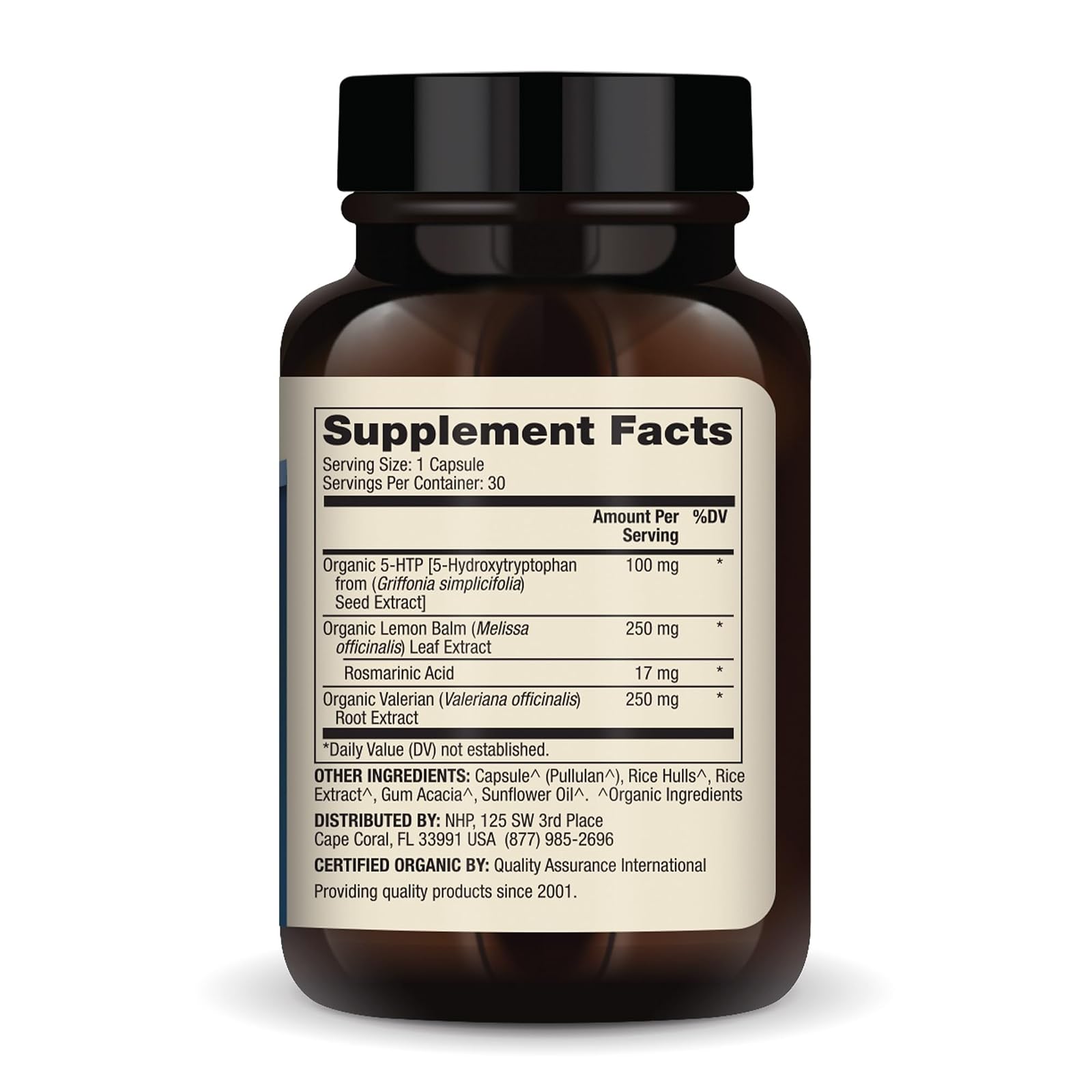 Organic valerian root capsules