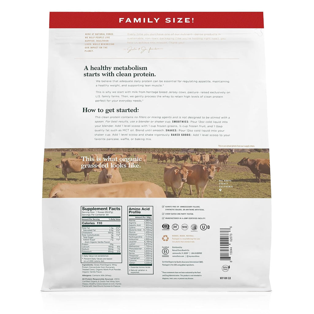 organic vanilla whey protein