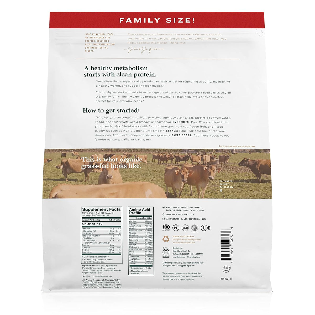 organic vanilla whey protein
