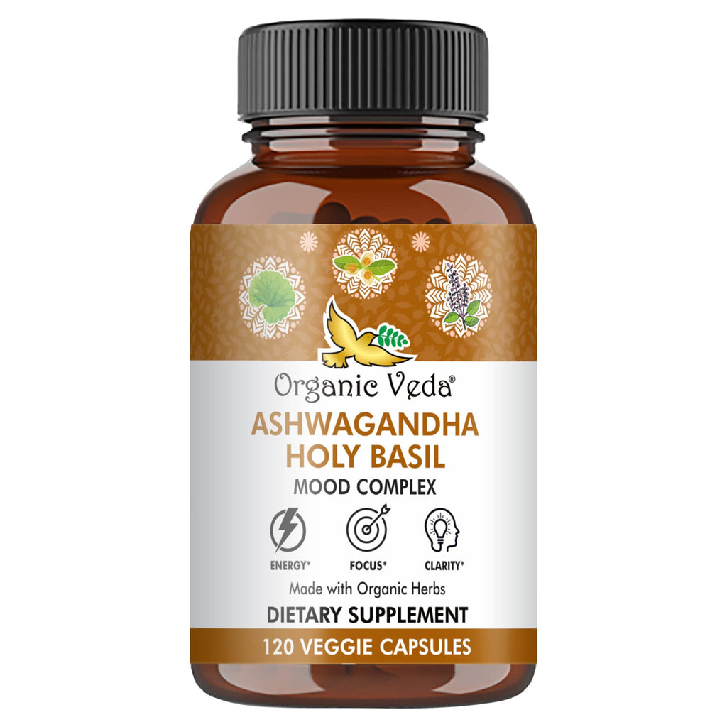 Organic Veda Ashwagandha capsules for focus