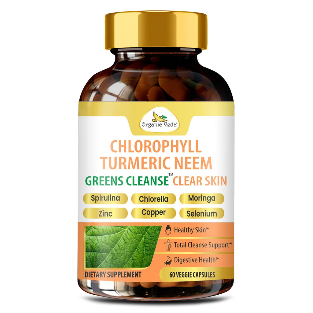 Organic Veda chlorophyll capsules for detox