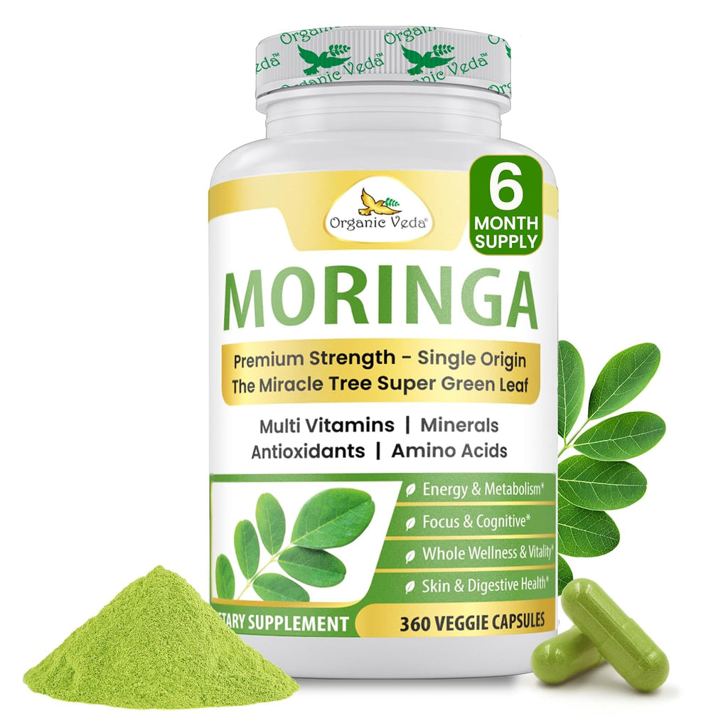 Organic Veda moringa capsules for energy