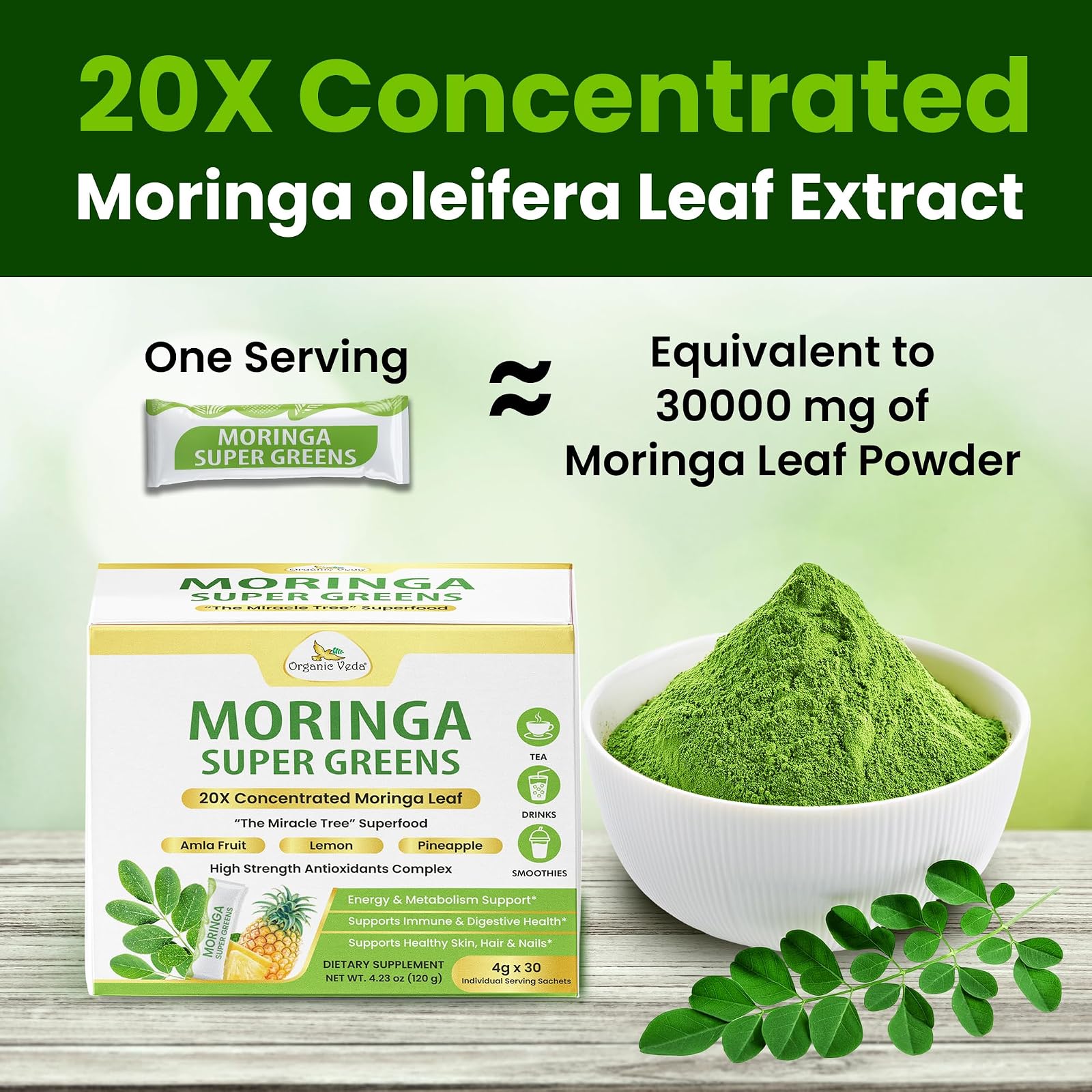 Organic Veda moringa for wellness
