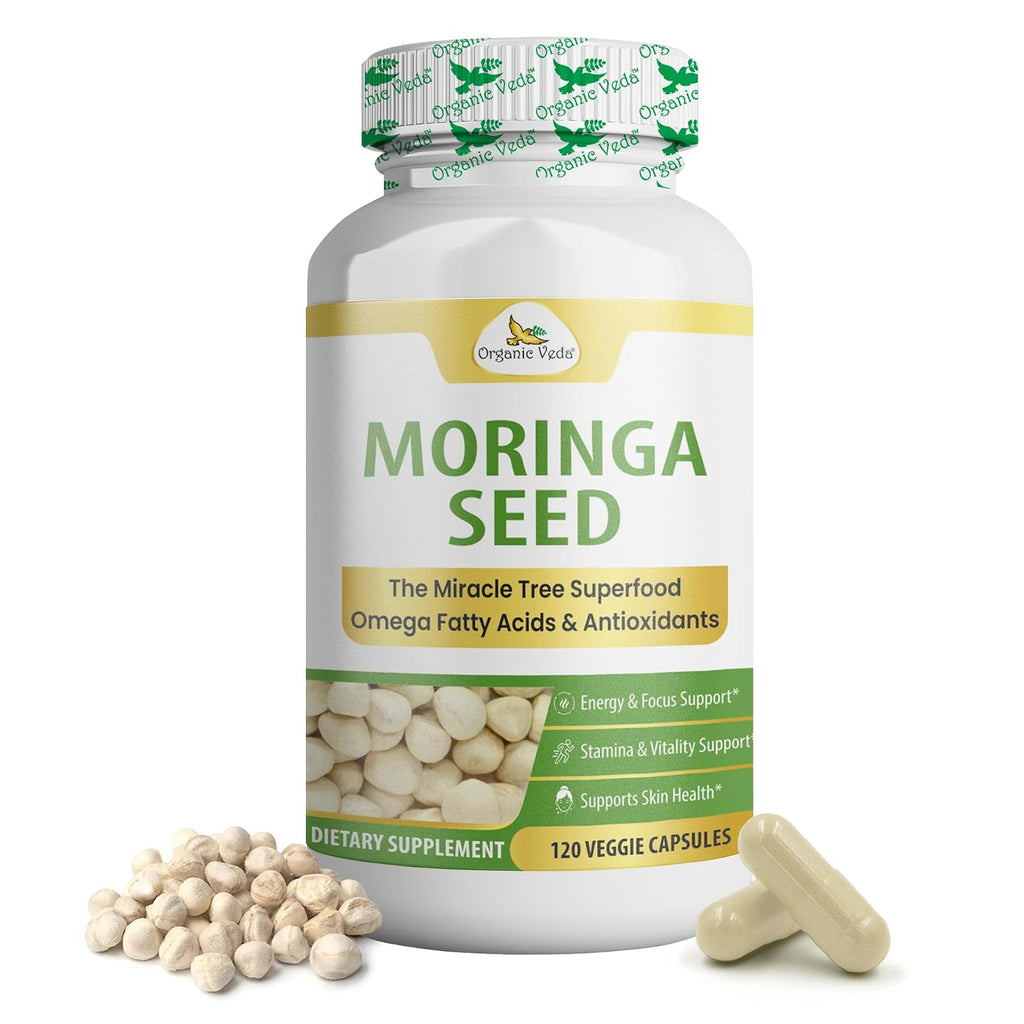 Organic Veda moringa seed powder capsules