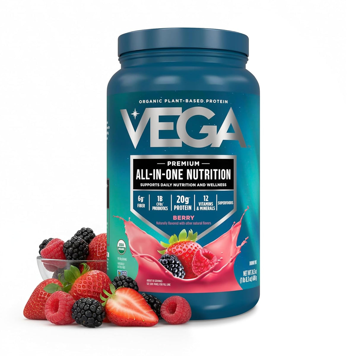 organic vegan protein powder berry