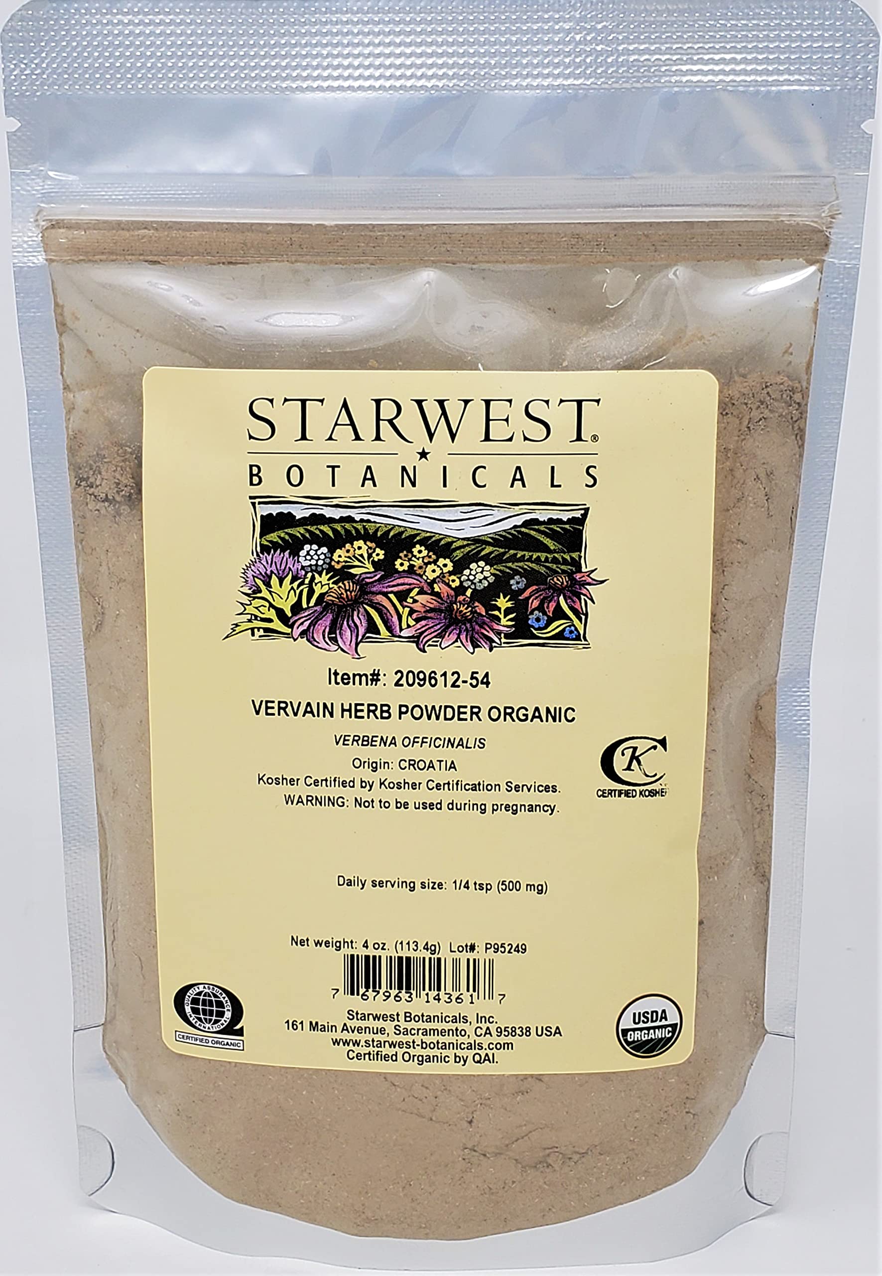 organic vervain herb powder for wellness