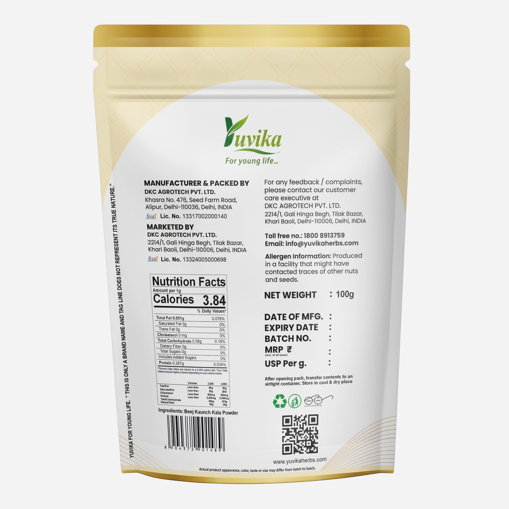 Organic vitamin and mineral blend