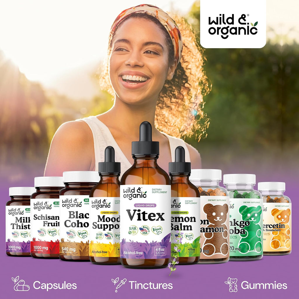 Organic Vitex tincture for menopause symptoms