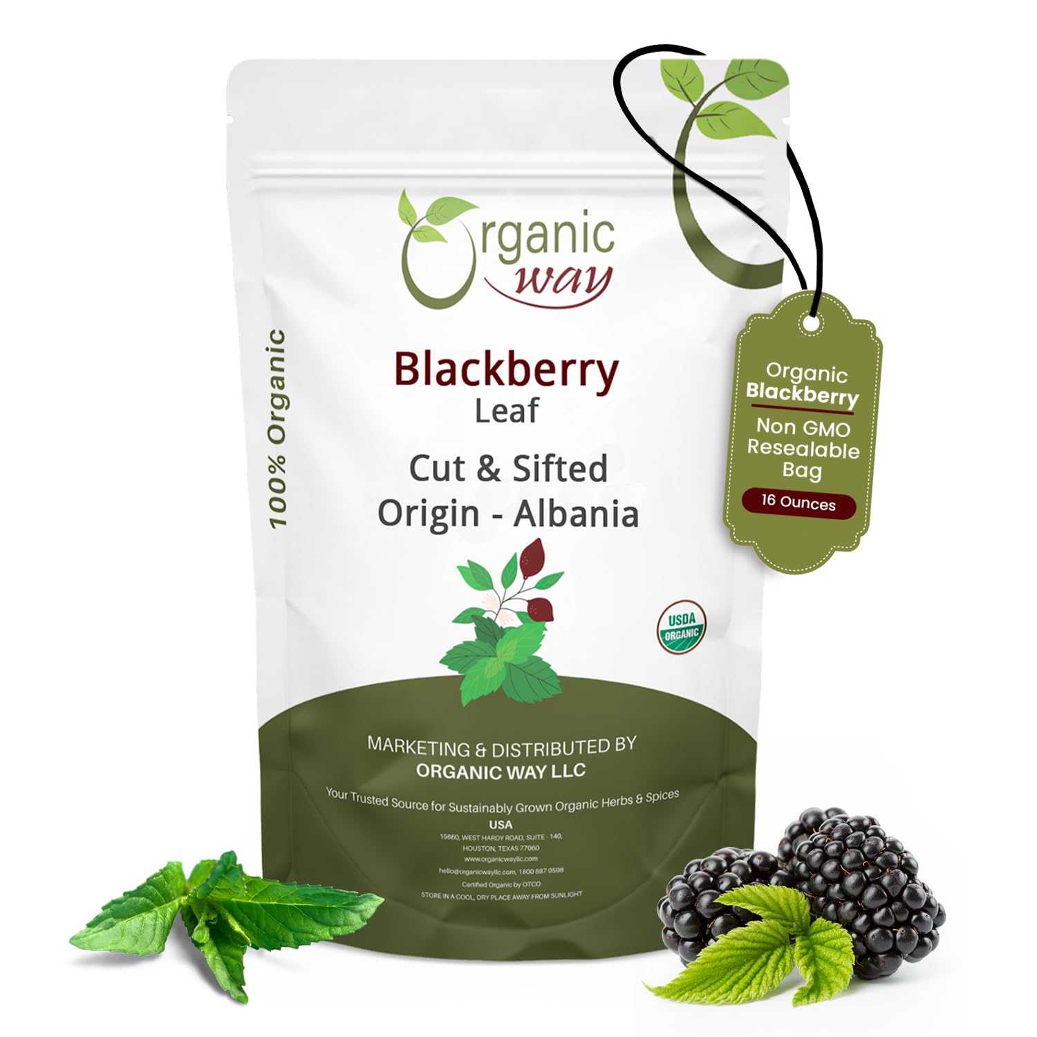Organic Way blackberry leaf herbal tea