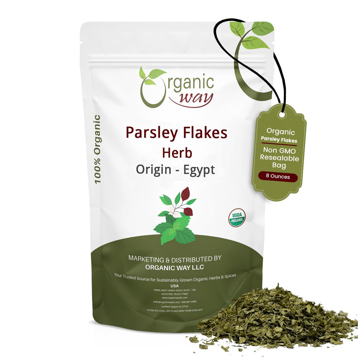 Organic Way dried parsley flakes