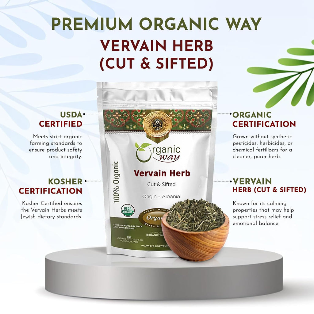 Organic Way vervain herb benefits