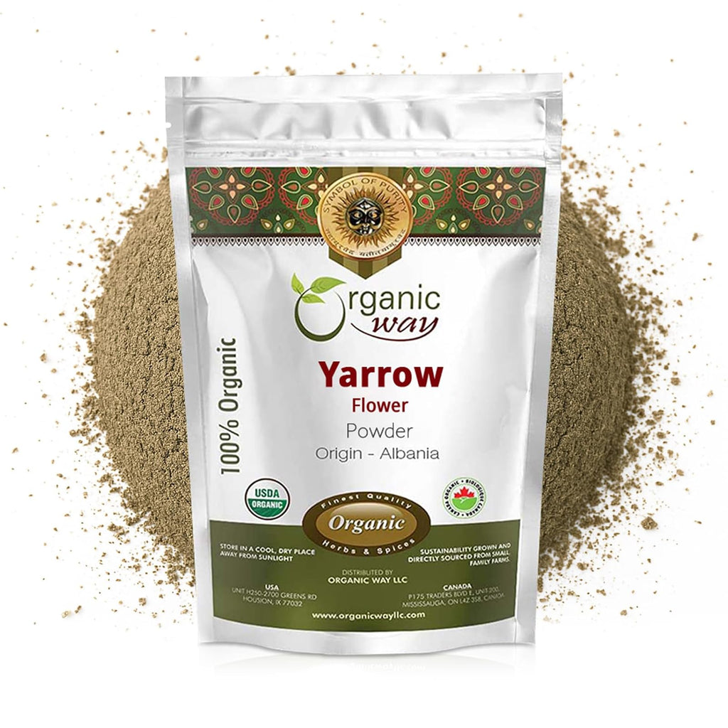 Organic Way yarrow flower powder tea