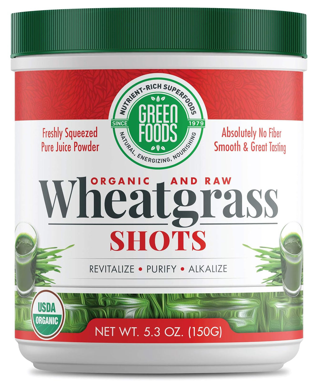 organic wheat grass juice shots