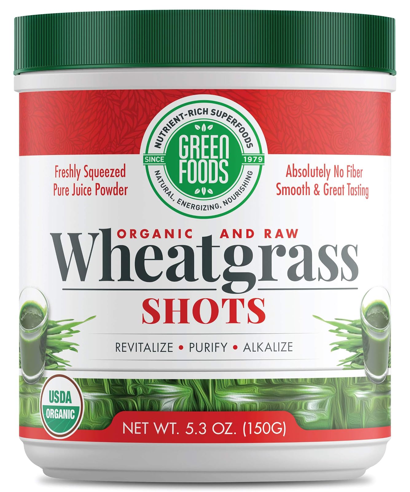 organic wheat grass juice shots