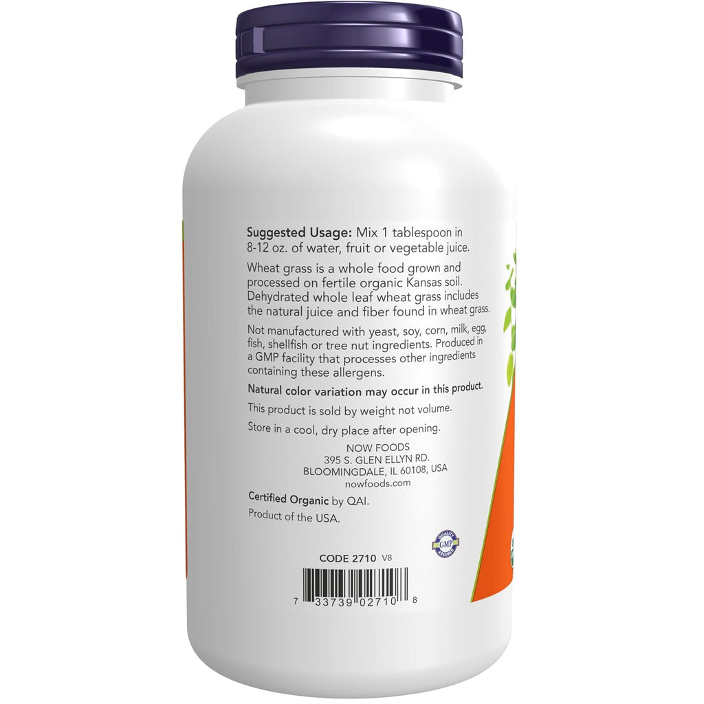 organic wheat grass powder for detox