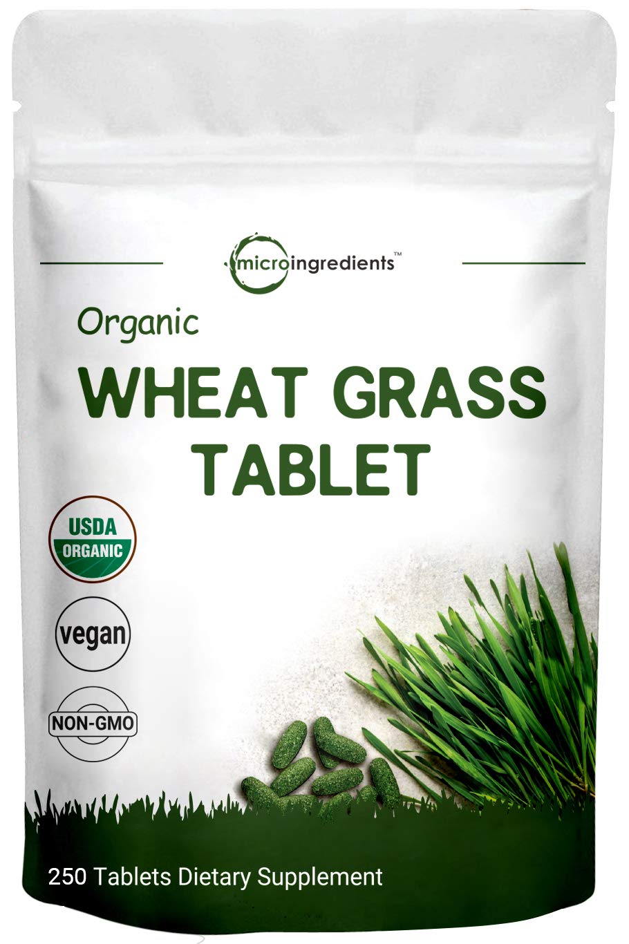 organic wheat grass supplement tablets
