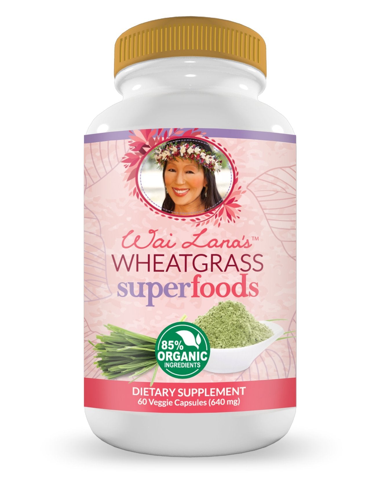 organic wheatgrass capsules with vitamins