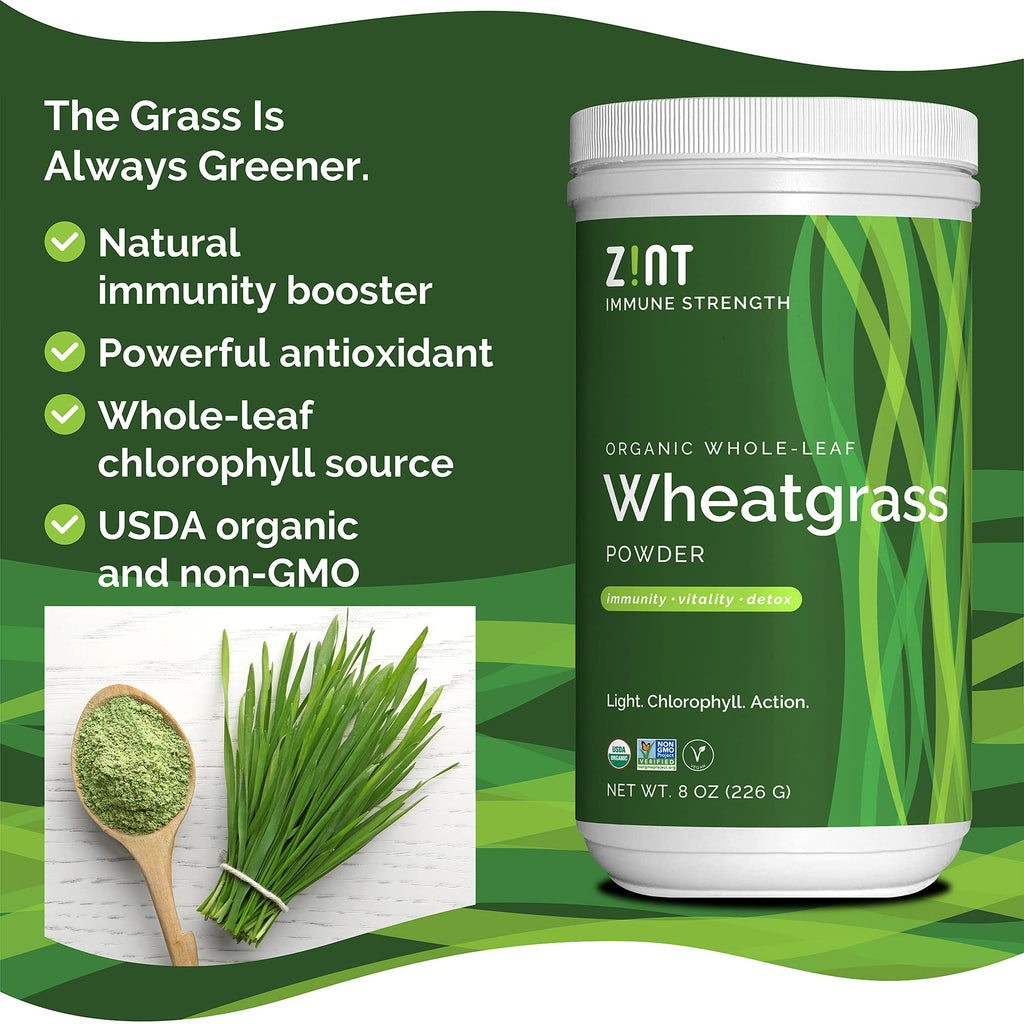 Organic wheatgrass powder for energy