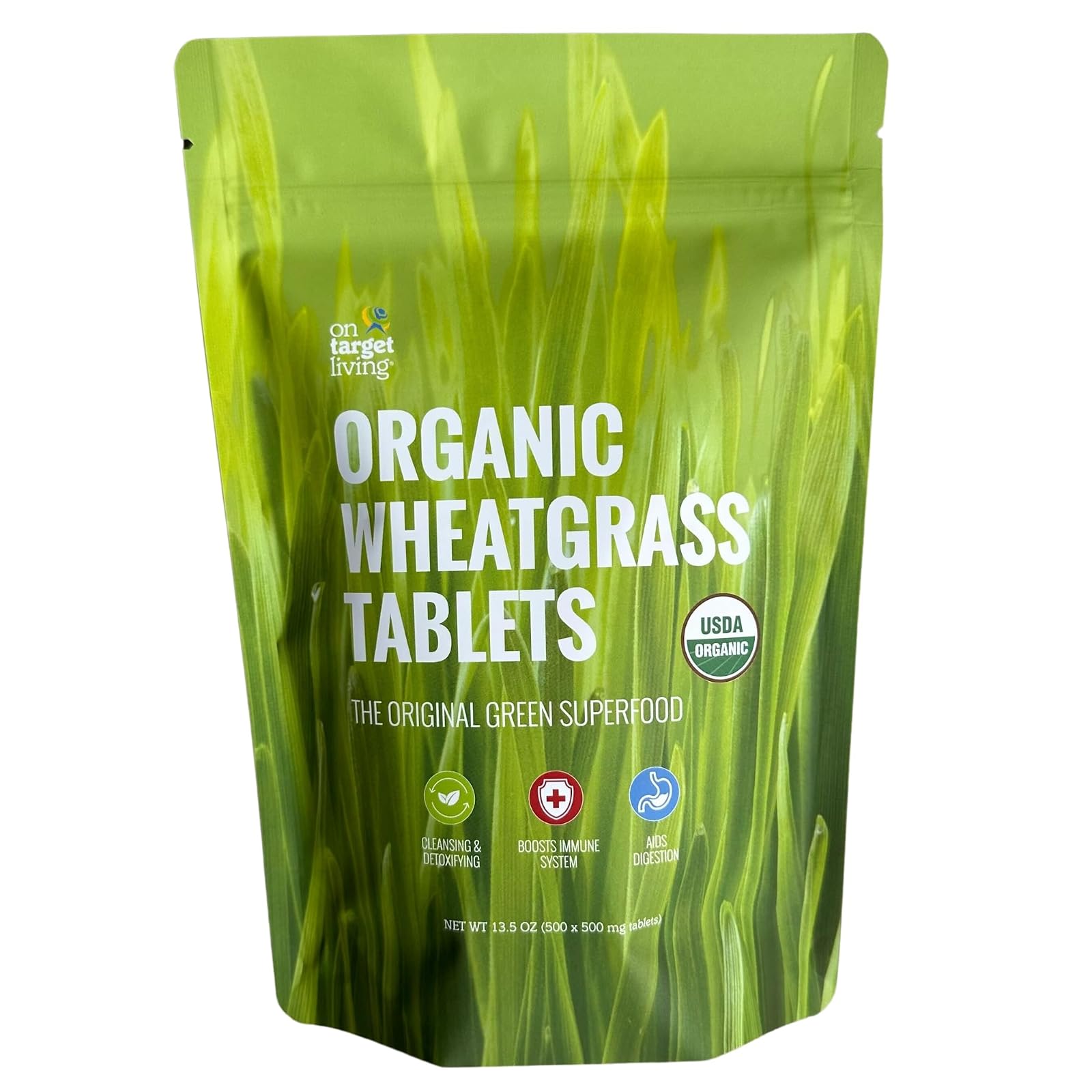 organic wheatgrass tablet supplement