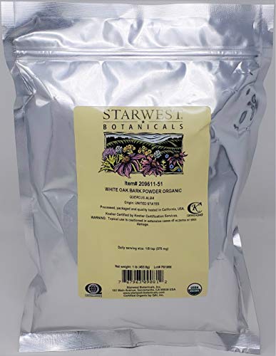 organic white oak bark powder for herbal remedies