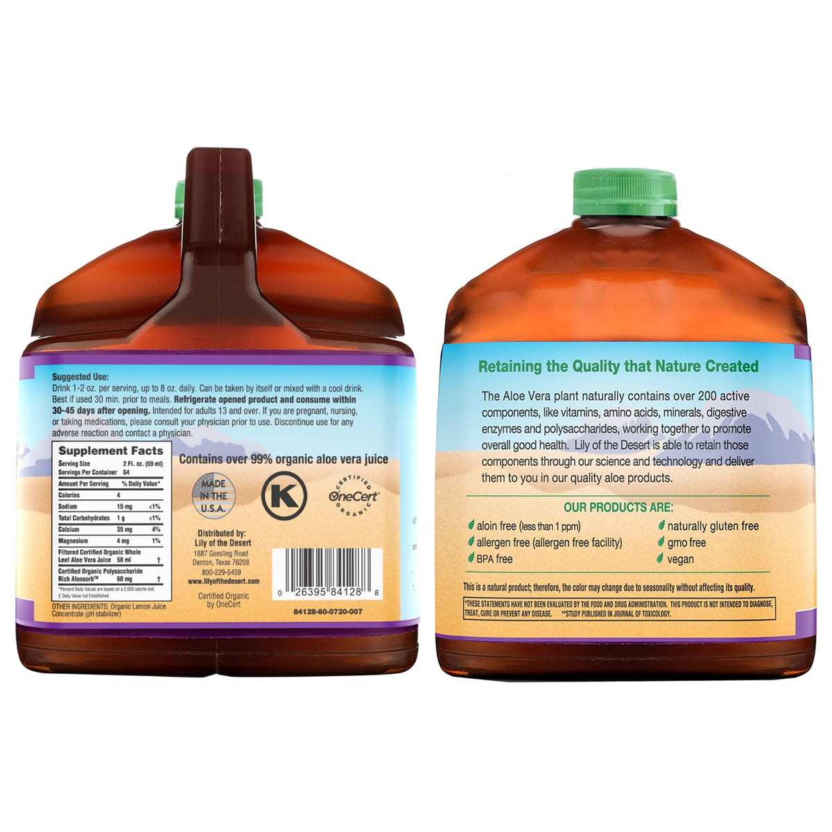 organic whole leaf aloe vera