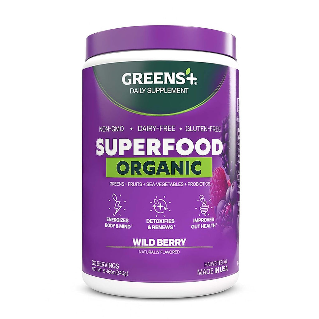 organic wild berry greens powders