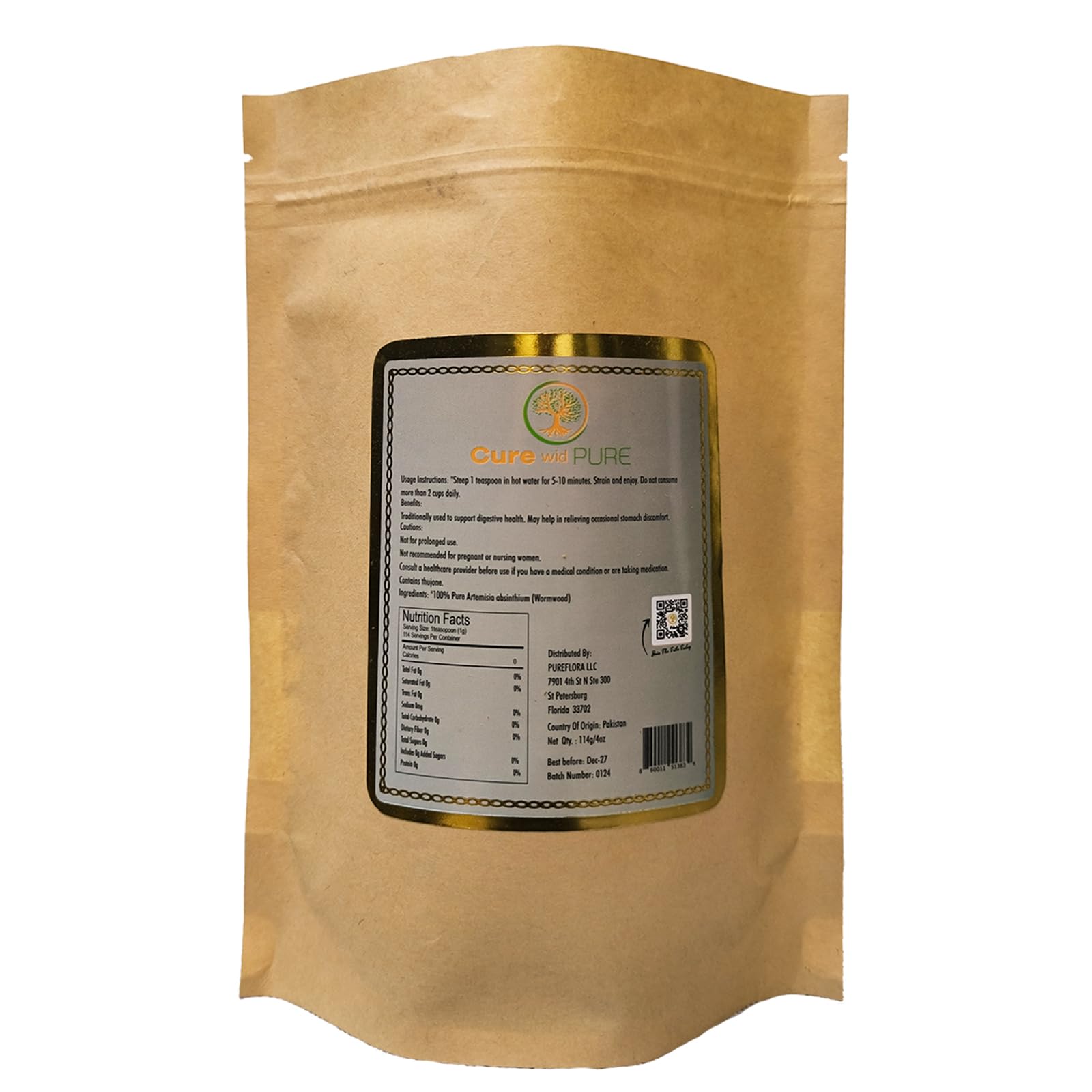 Organic wormwood herb for detox