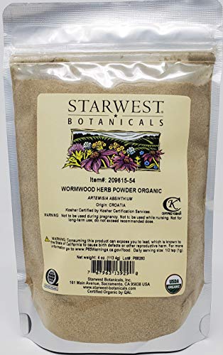Organic wormwood herb powder for wellness