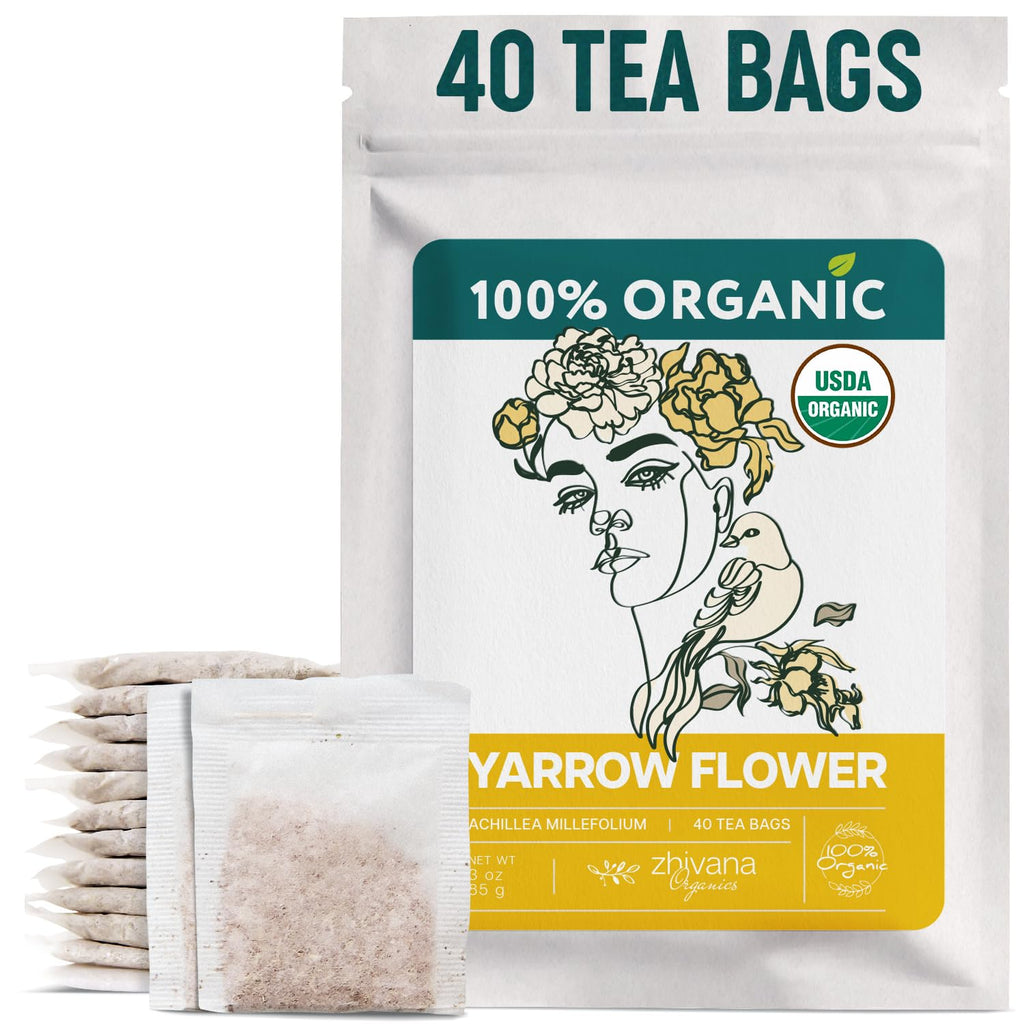 organic yarrow tea bags for wellness