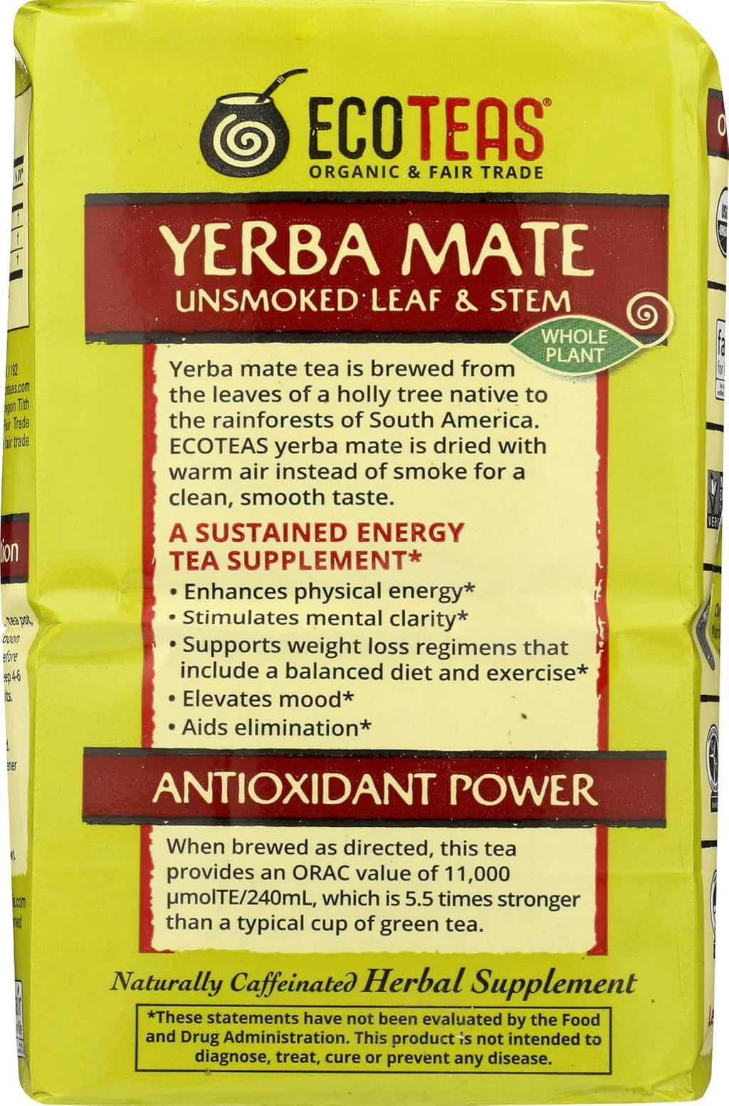 Organic yerba mate for energy boost