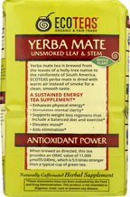 Organic yerba mate for energy boost